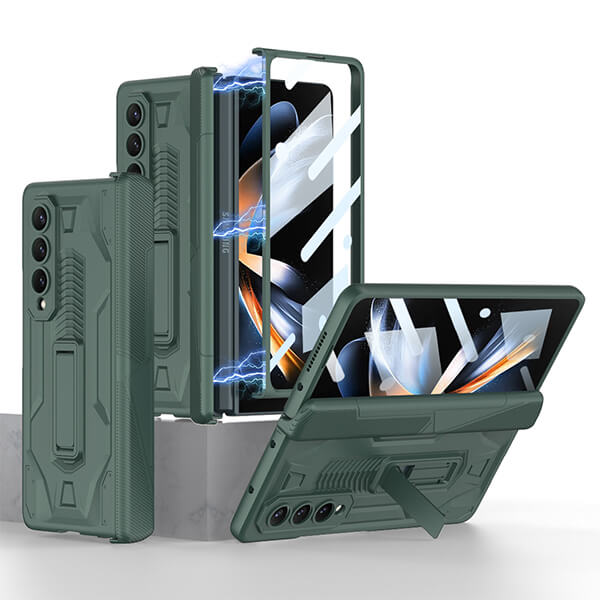 Magnetic Bracket Phone Case with Hinge Protection Kickstnd for Samsung ...